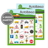Autobingo printen: meerdere unieke kaarten - Print je Feestje